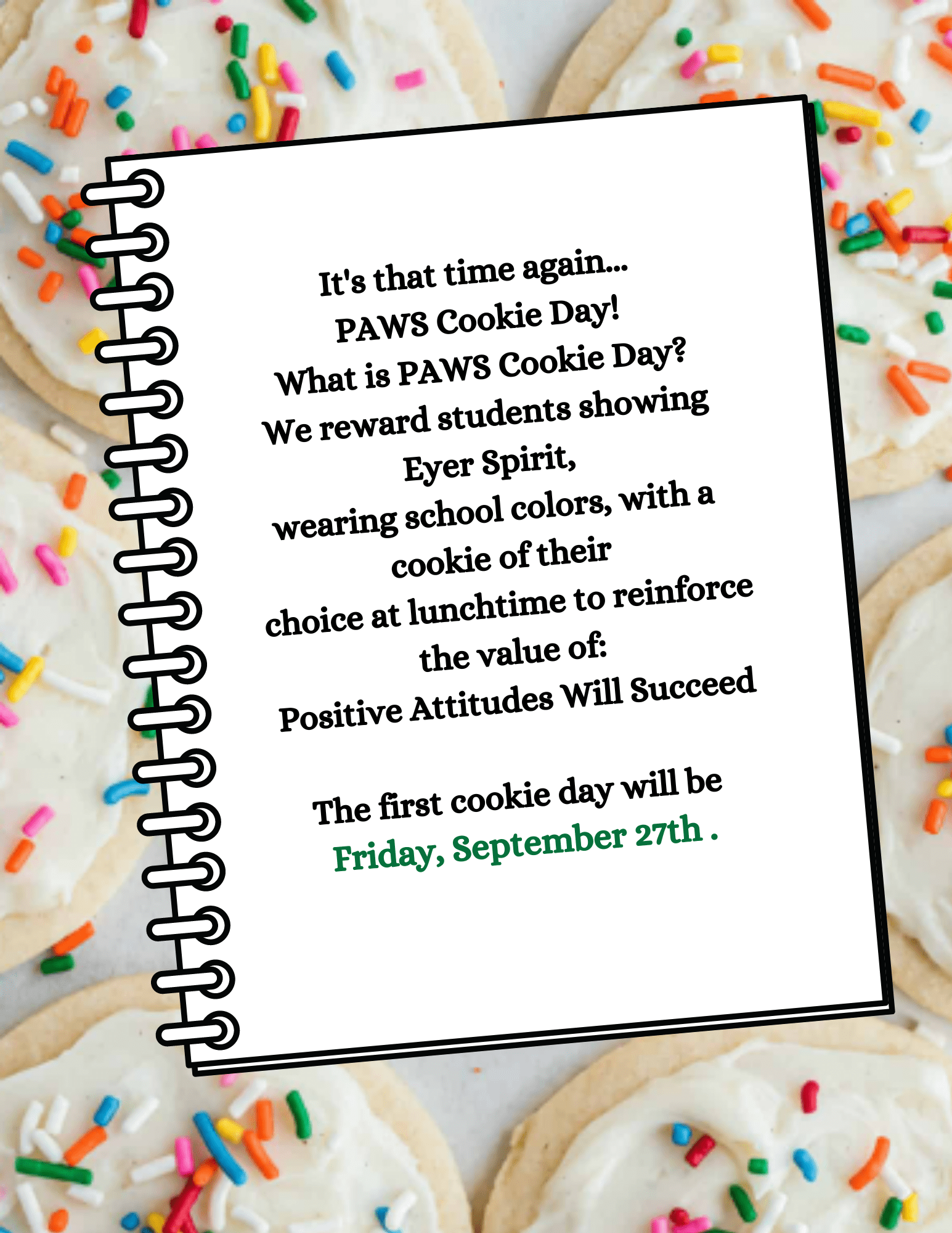 PAWS Cookie Day – Eyer Middle School