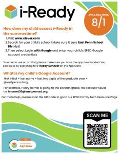 iReady Summer Use – Eyer Middle School