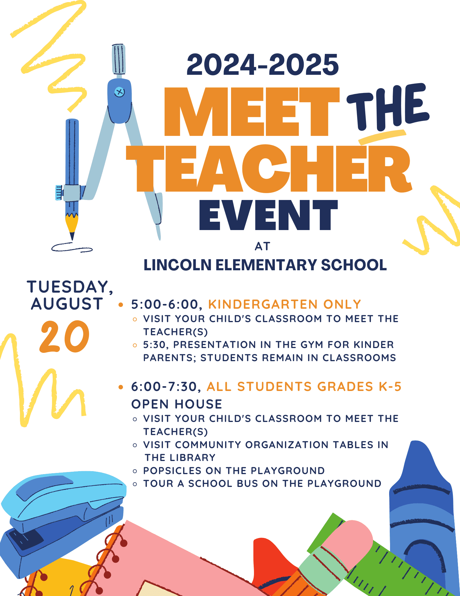 2024 Meet the Teacher Event – Lincoln Elementary School