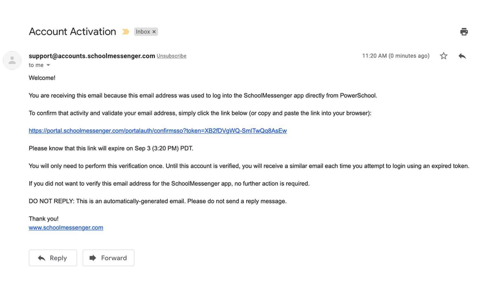 Activating & Reporting an Absence in SchoolMessenger Account – East ...