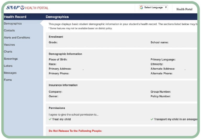 SNAP Health Portal Parent Guide – East Penn School District