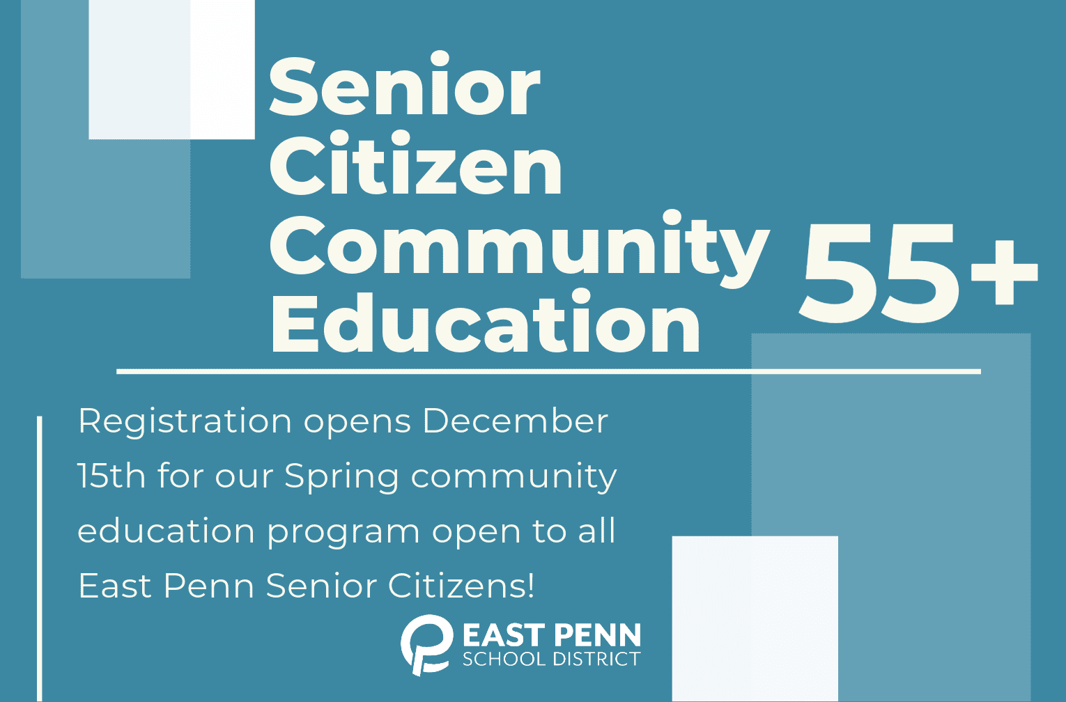 Registration for Spring Senior Citizen Community Education is NOW Open ...