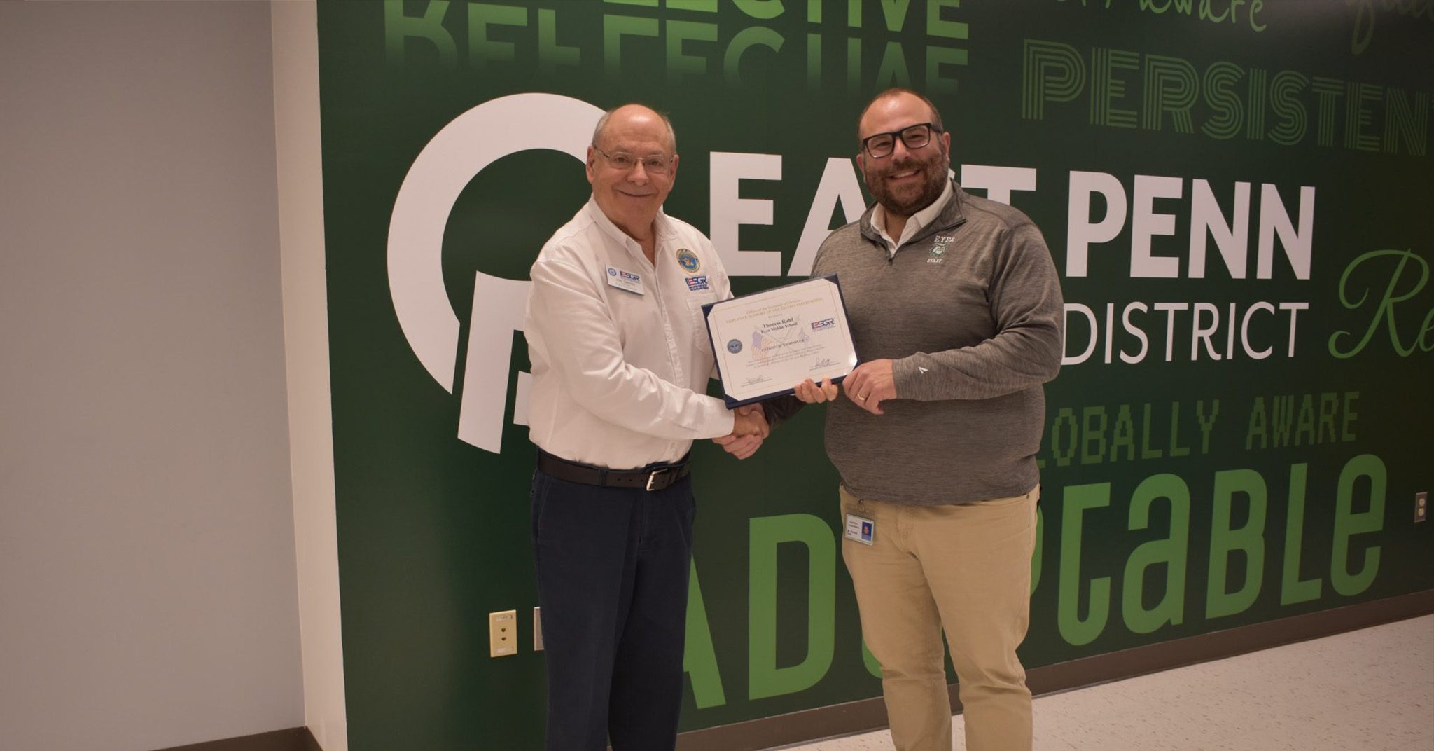 Ruhf Receives ESGR Department of Defense Patriot Award – East Penn ...